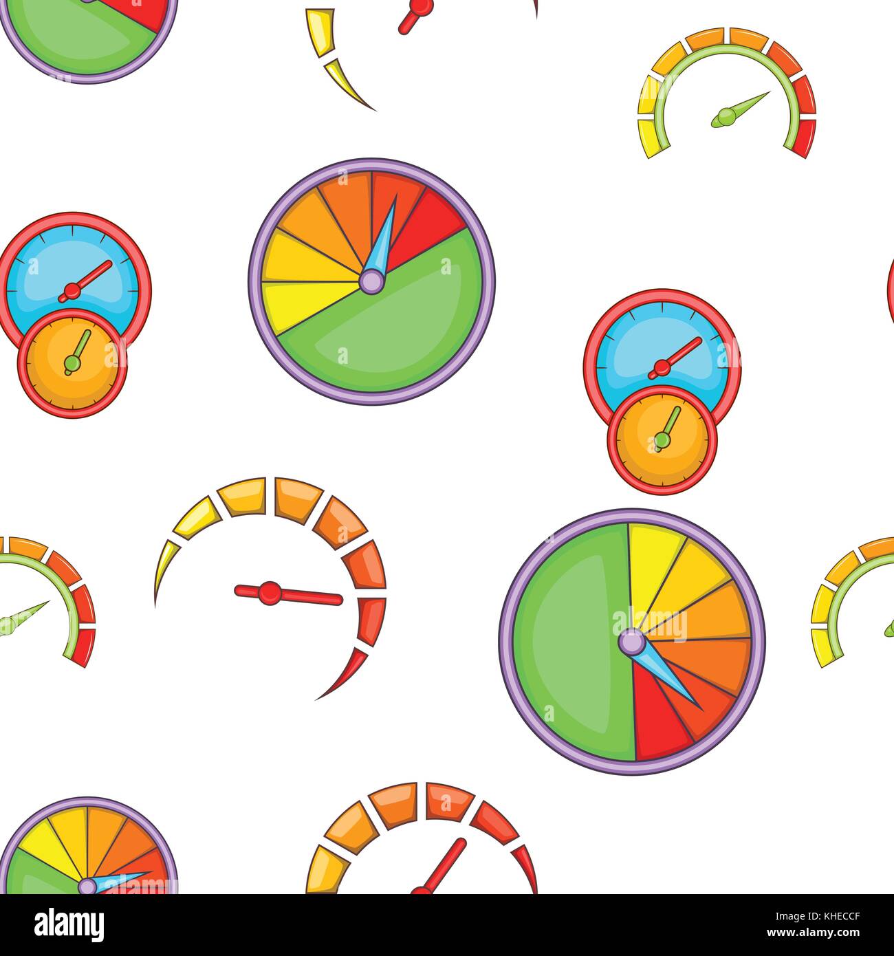 Types of speedometers pattern, cartoon style Stock Vector Image & Art ...