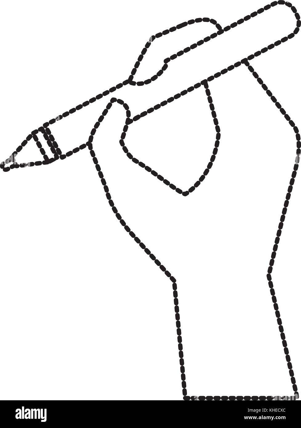 Hand holding a pen Stock Vector Image & Art - Alamy