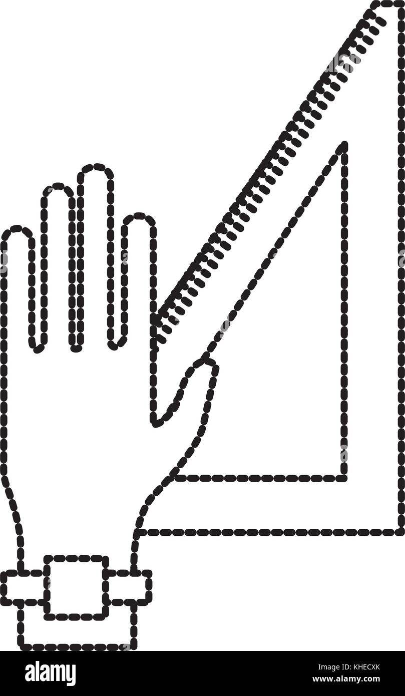 Hand with ruler Stock Vector Image & Art - Alamy