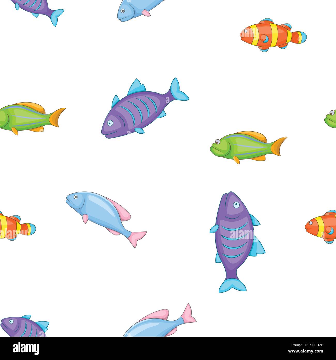 Species of fish pattern, cartoon style Stock Vector Image & Art - Alamy
