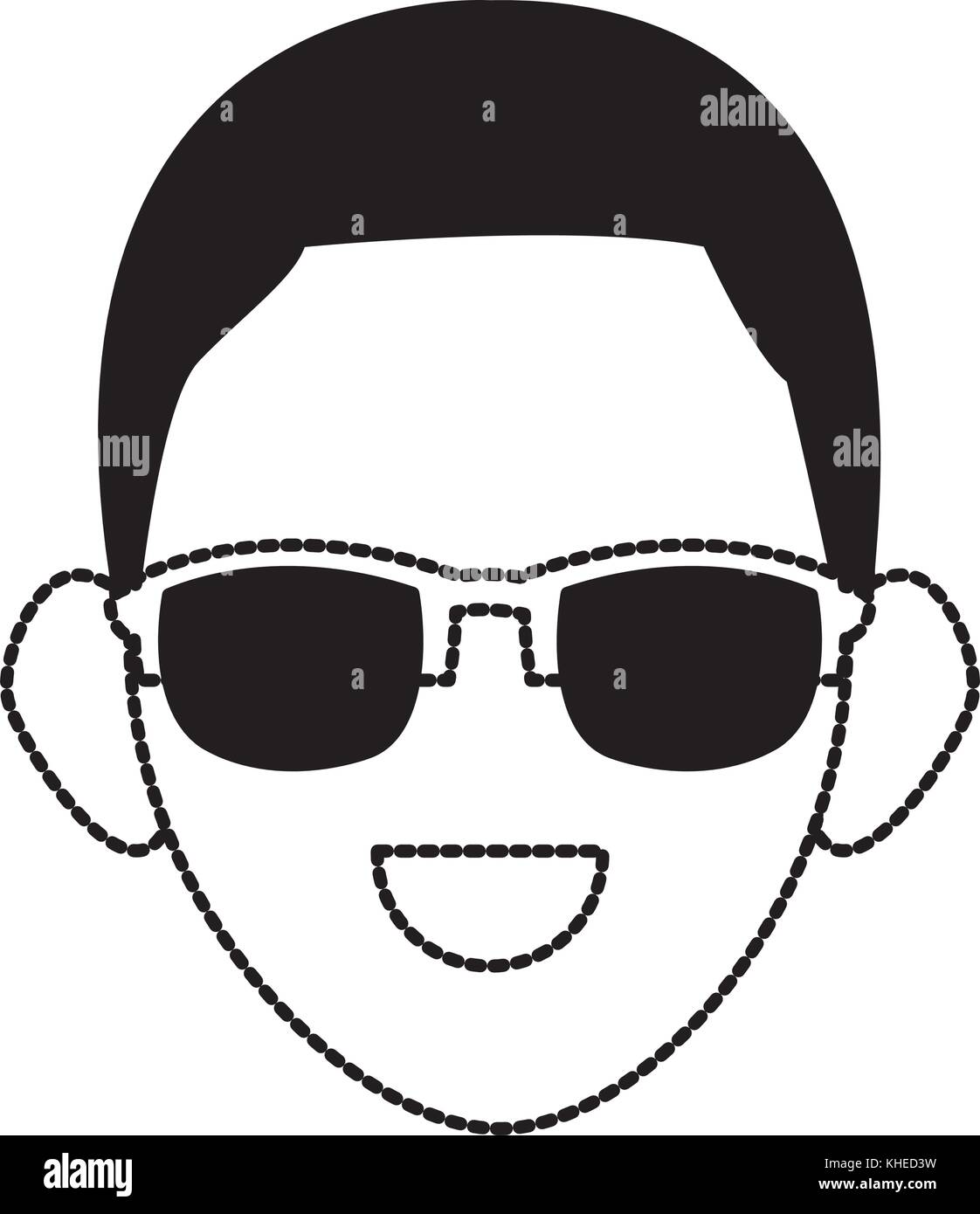 Man face with sunglasses Stock Vector Image & Art - Alamy