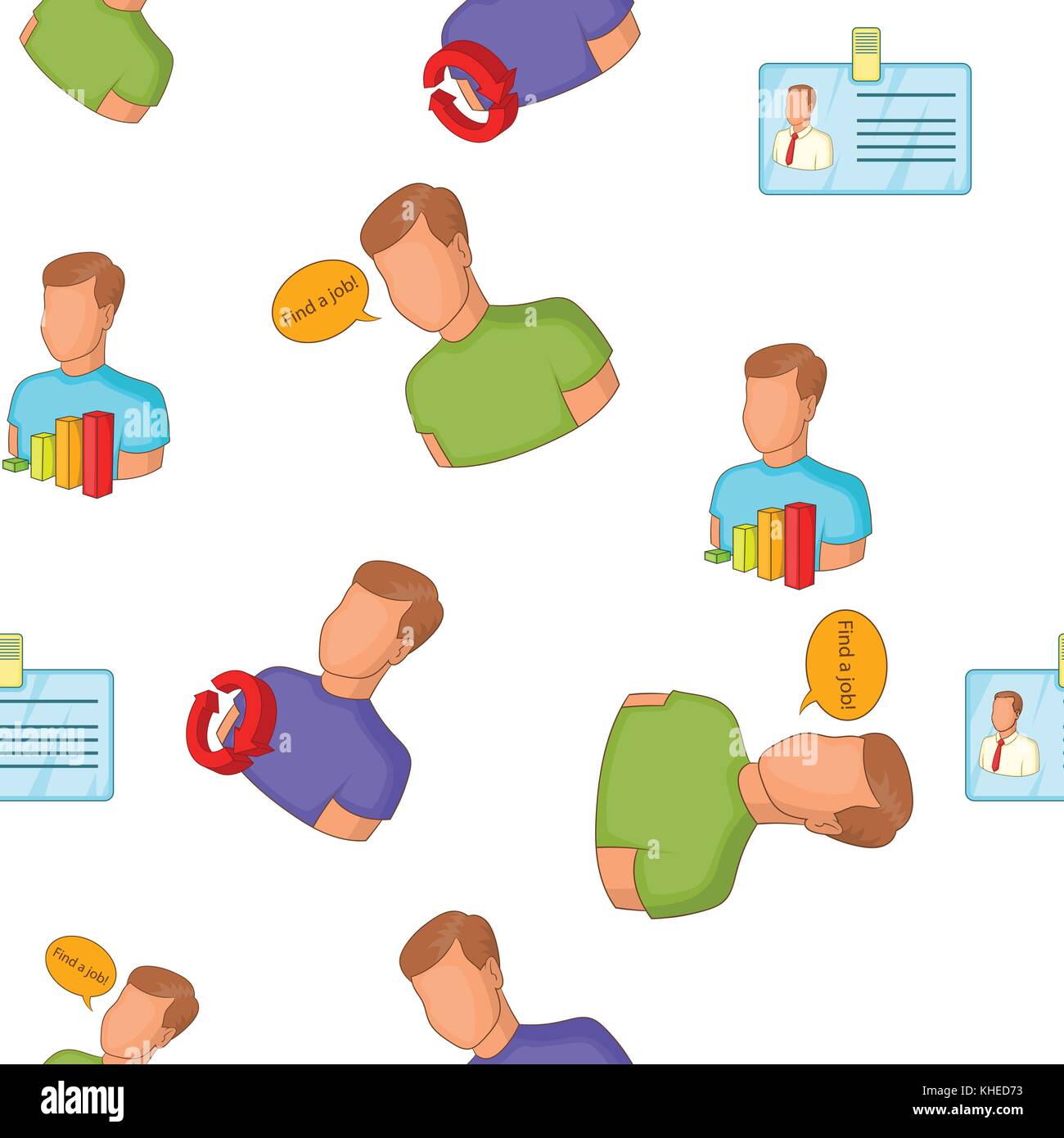 Team pattern, cartoon style Stock Vector Image & Art - Alamy