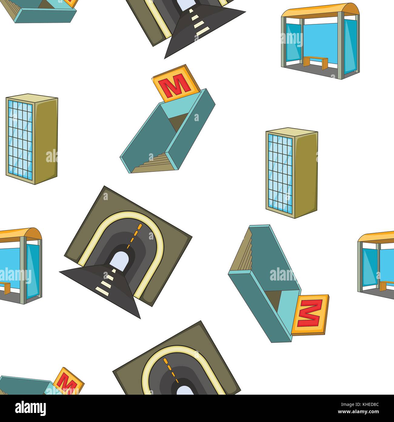 Building pattern, cartoon style Stock Vector Image & Art - Alamy