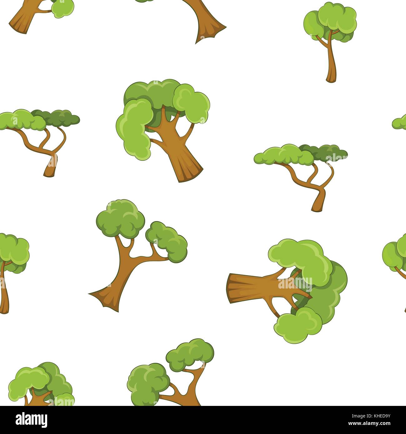 Trees pattern, cartoon style Stock Vector Image & Art - Alamy
