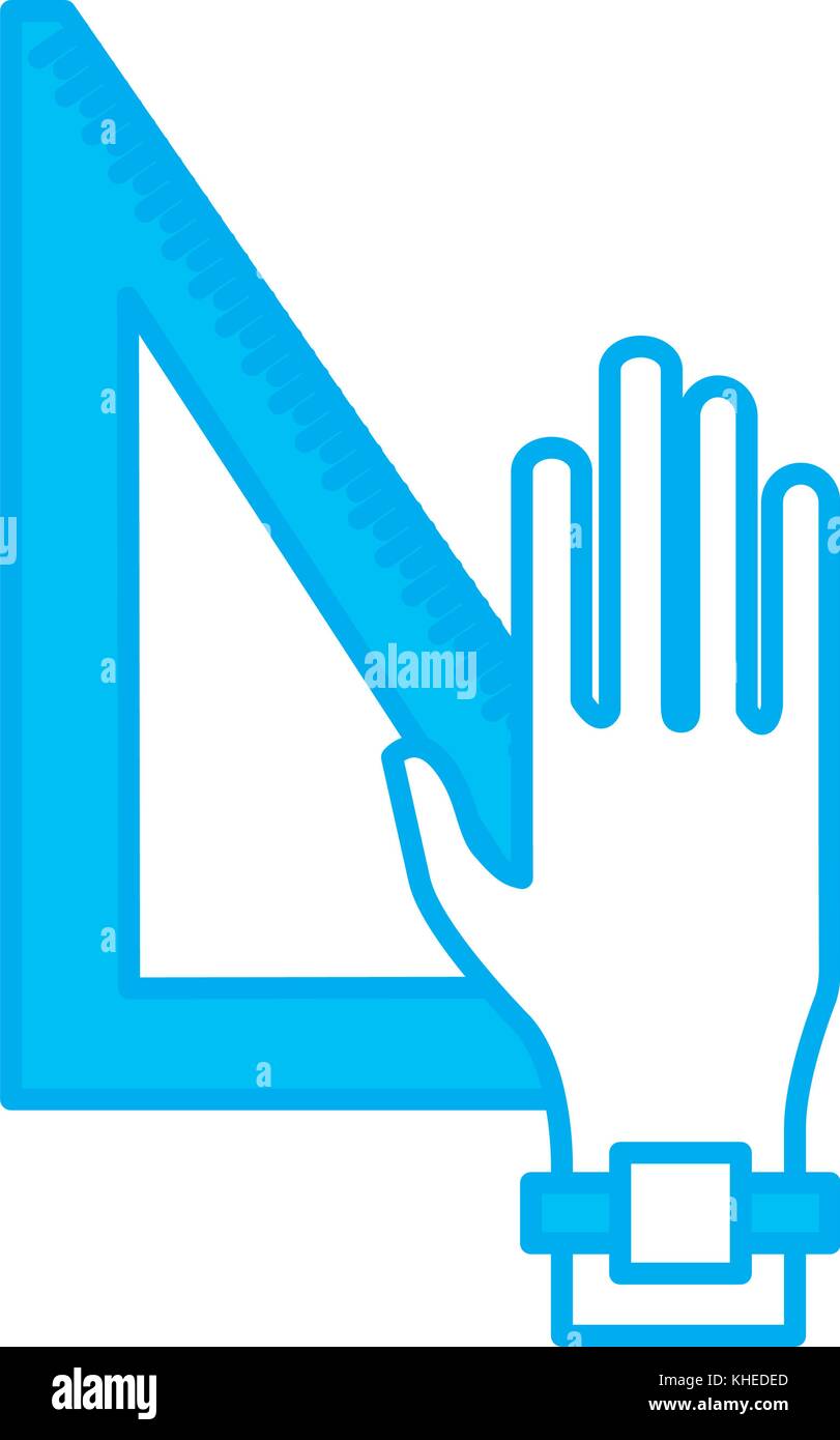 Hand with ruler Stock Vector Image & Art - Alamy