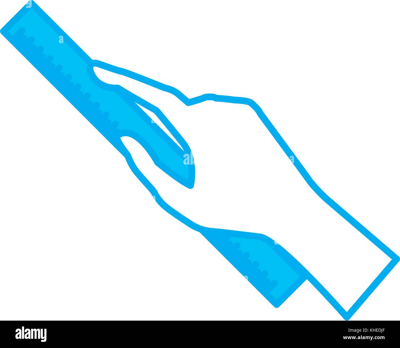 Hand with ruler Stock Vector Image & Art - Alamy