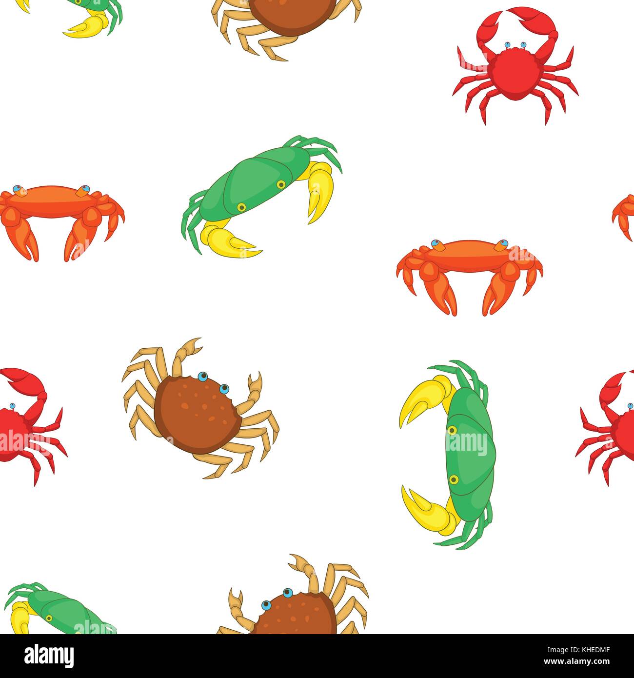 Crab pattern, cartoon style Stock Vector Image & Art - Alamy