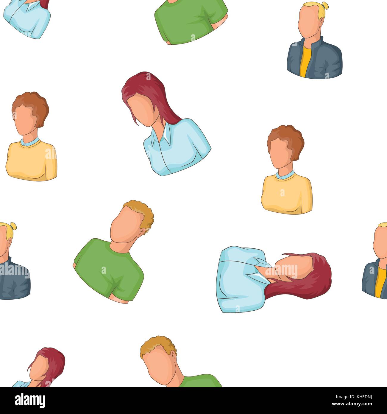 Different avatar pattern, cartoon style Stock Vector Image & Art - Alamy