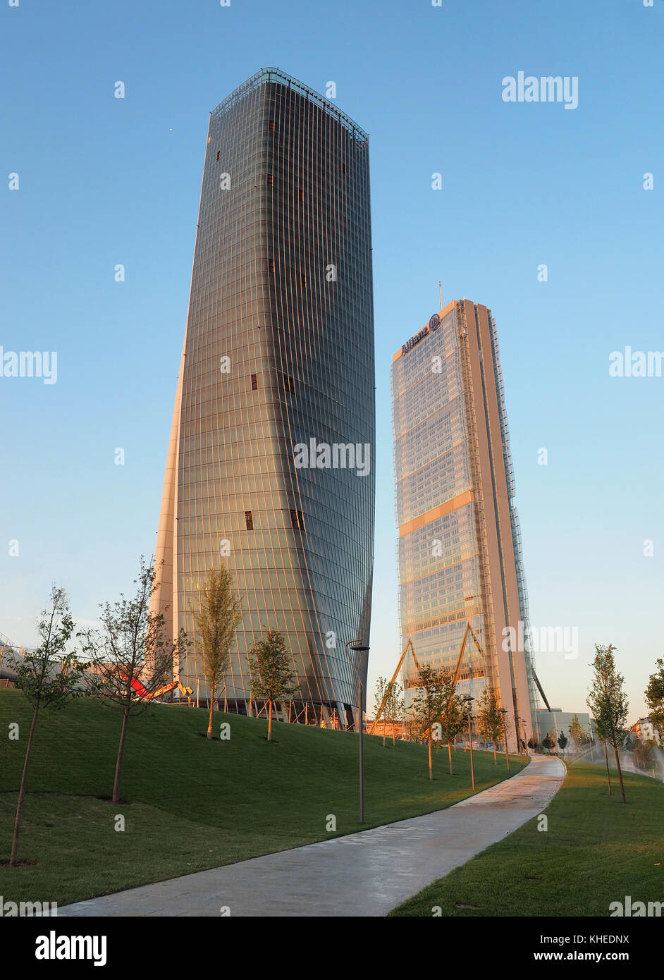 Europe , Italy , Lombardy , Milan , Skyscraper in Citylife district ...