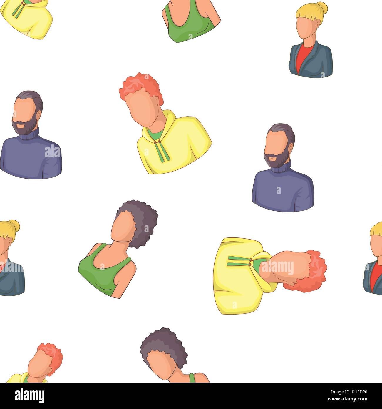 Types of avatar pattern, cartoon style Stock Vector Image & Art - Alamy