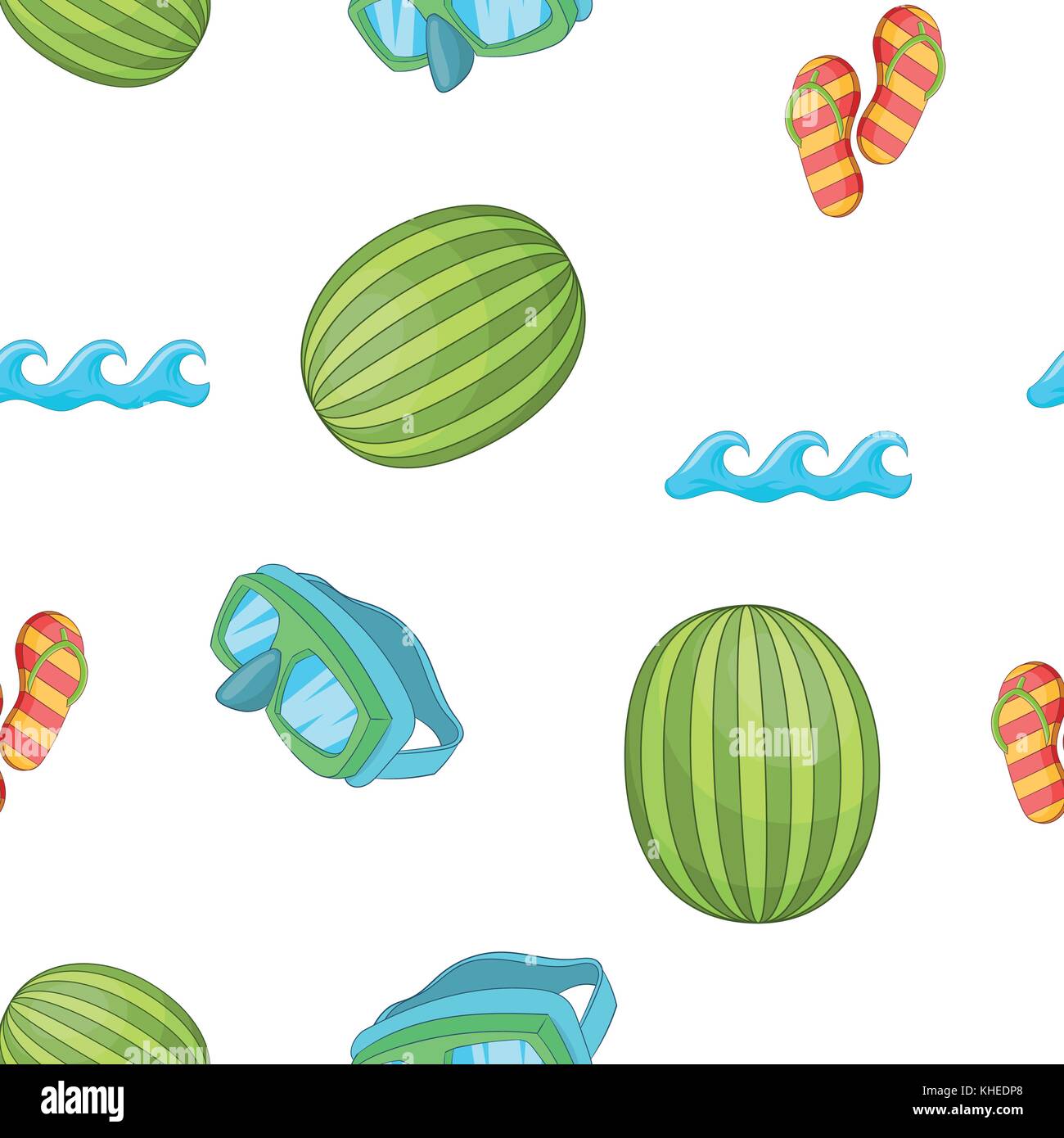 Beach pattern, cartoon style Stock Vector Image & Art - Alamy