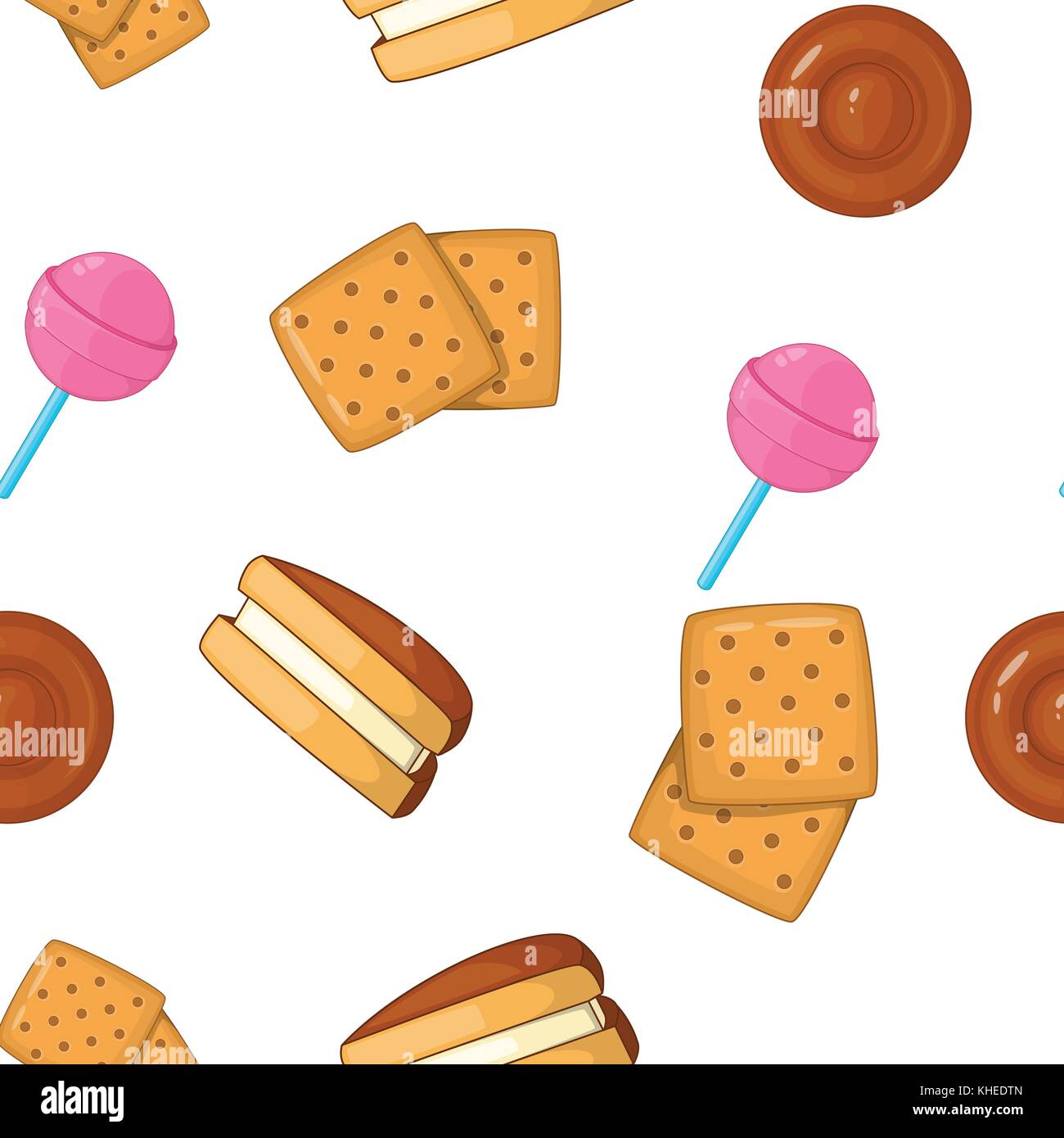 Sweet food pattern, cartoon style Stock Vector Image & Art - Alamy