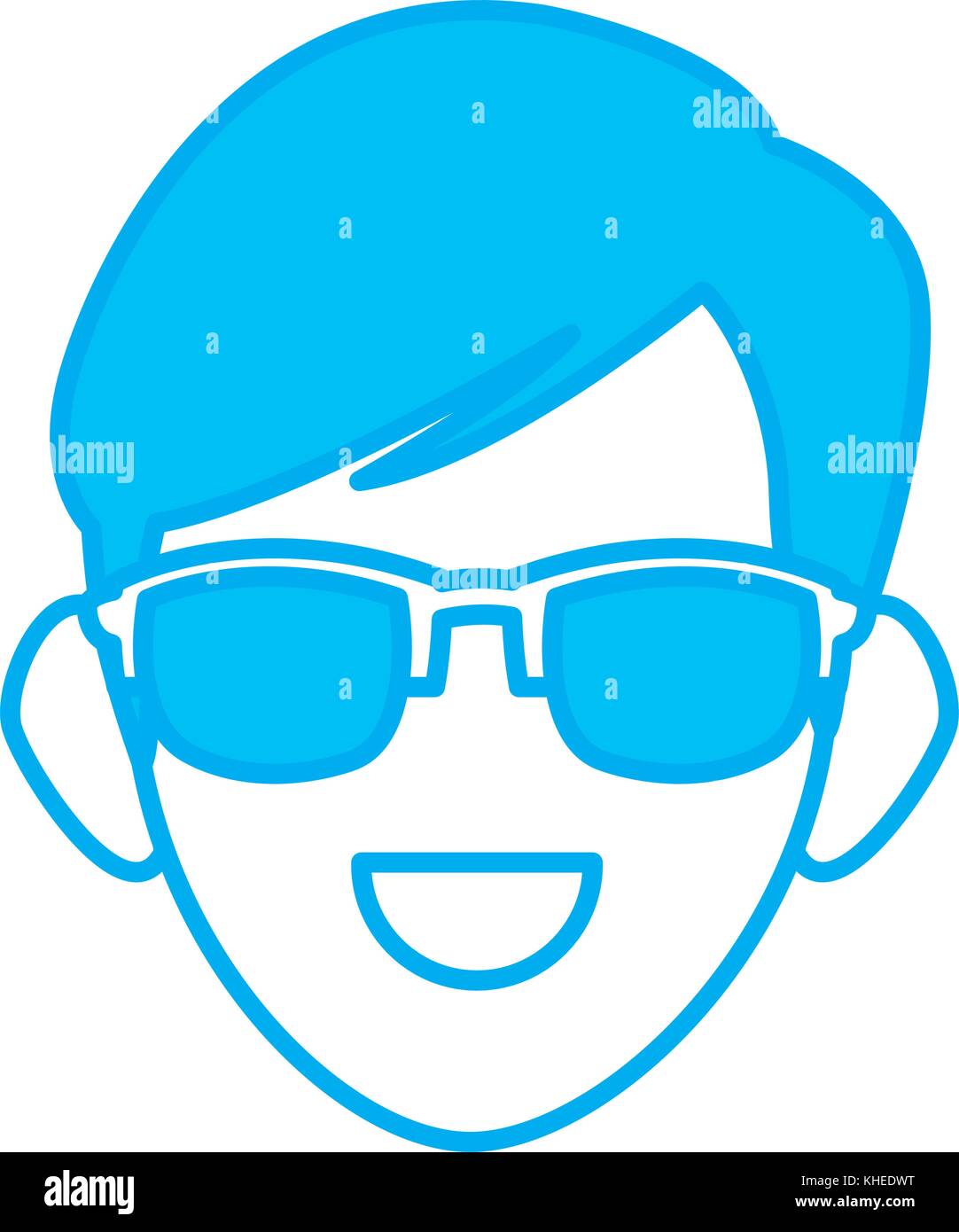 Man face with sunglasses Stock Vector Image & Art - Alamy
