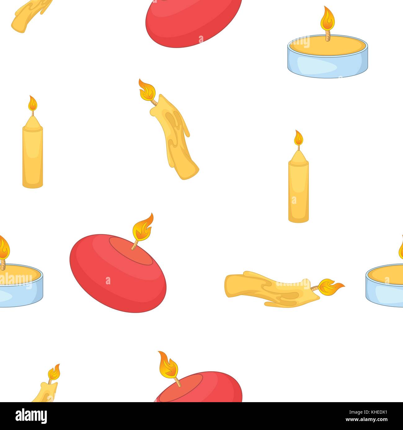 Candle pattern, cartoon style Stock Vector Image & Art - Alamy