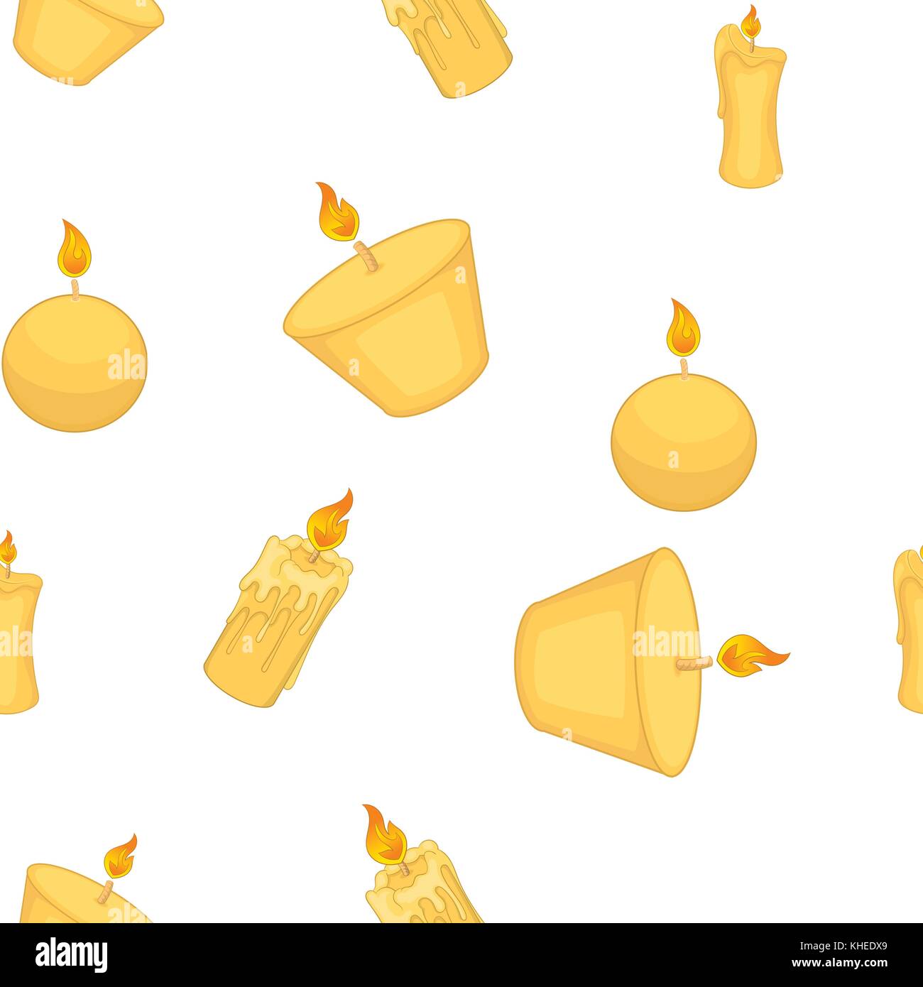 Candle light pattern, cartoon style Stock Vector Image & Art - Alamy
