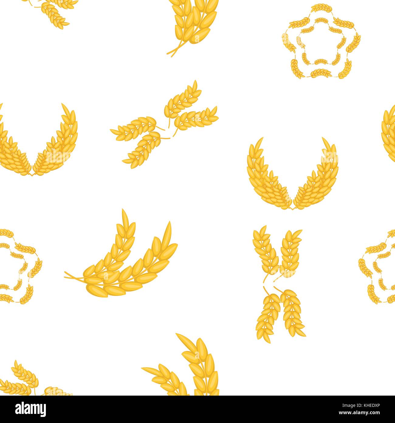 Grain of wheat pattern, cartoon style Stock Vector Image & Art - Alamy