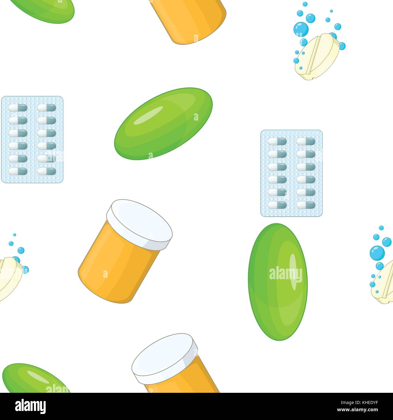 Pills pattern, cartoon style Stock Vector Image & Art - Alamy