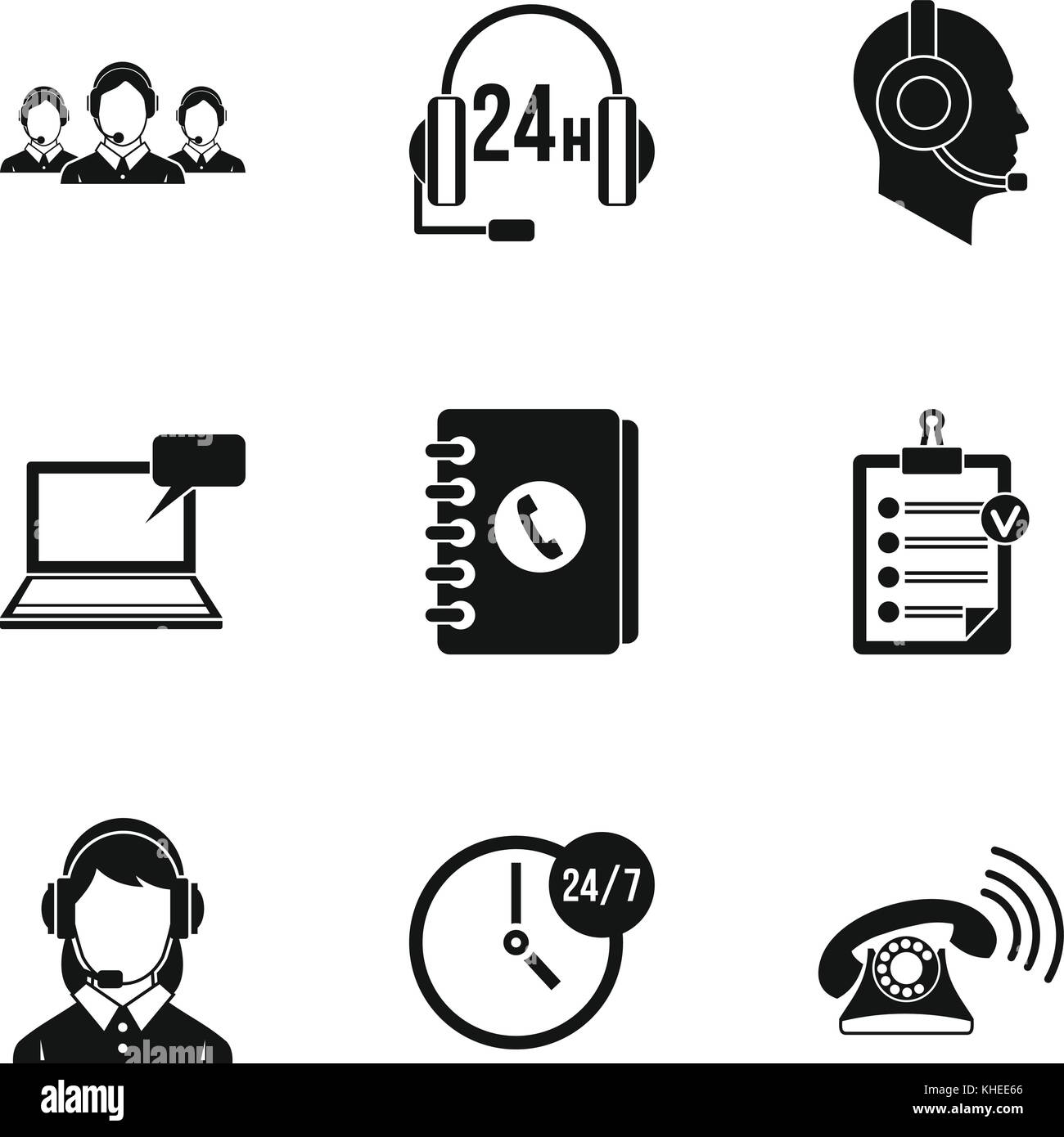 Consultation icons set, simple style Stock Vector Image & Art - Alamy