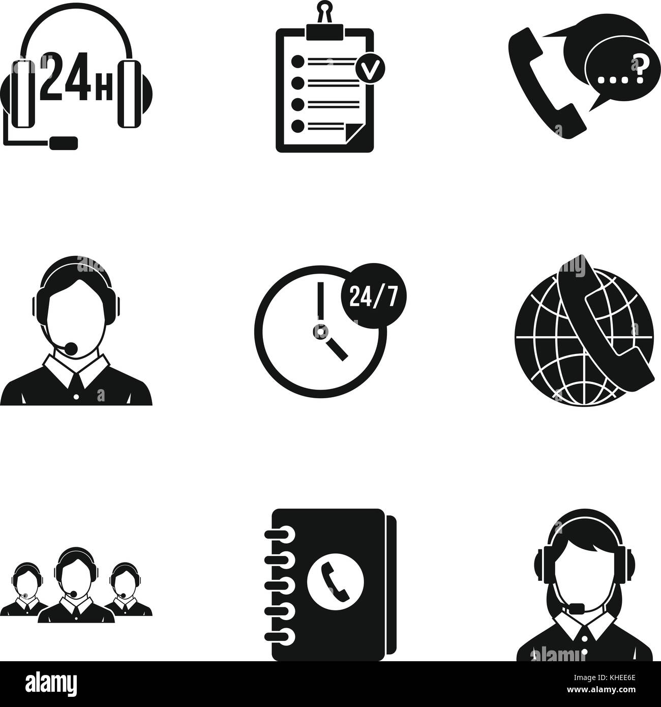 Technical support icons set, simple style Stock Vector Image & Art - Alamy
