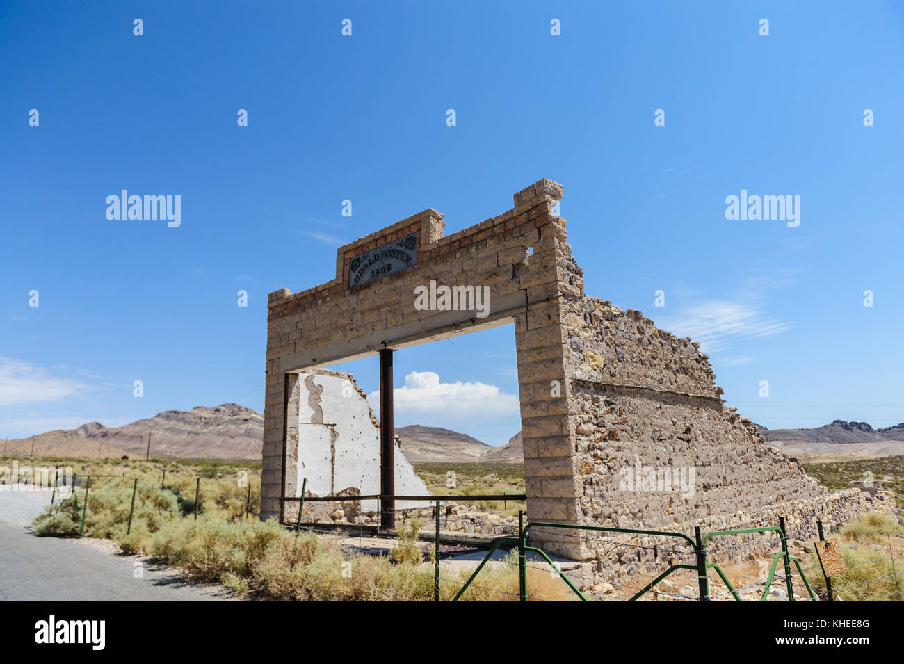 Ruins of Rhyolite Stock Photo - Alamy