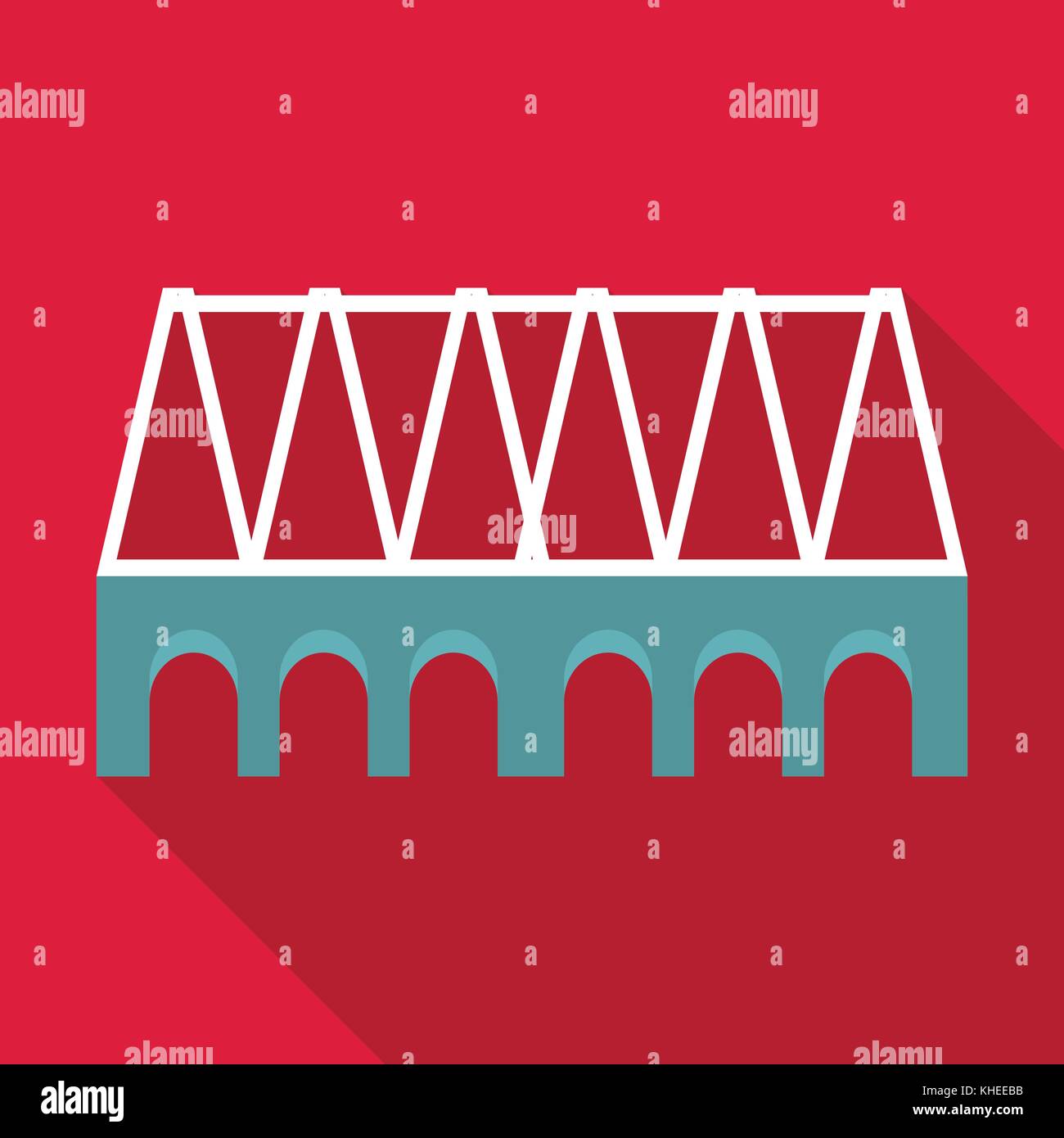 Railway bridge icon, flat style Stock Vector Image & Art - Alamy