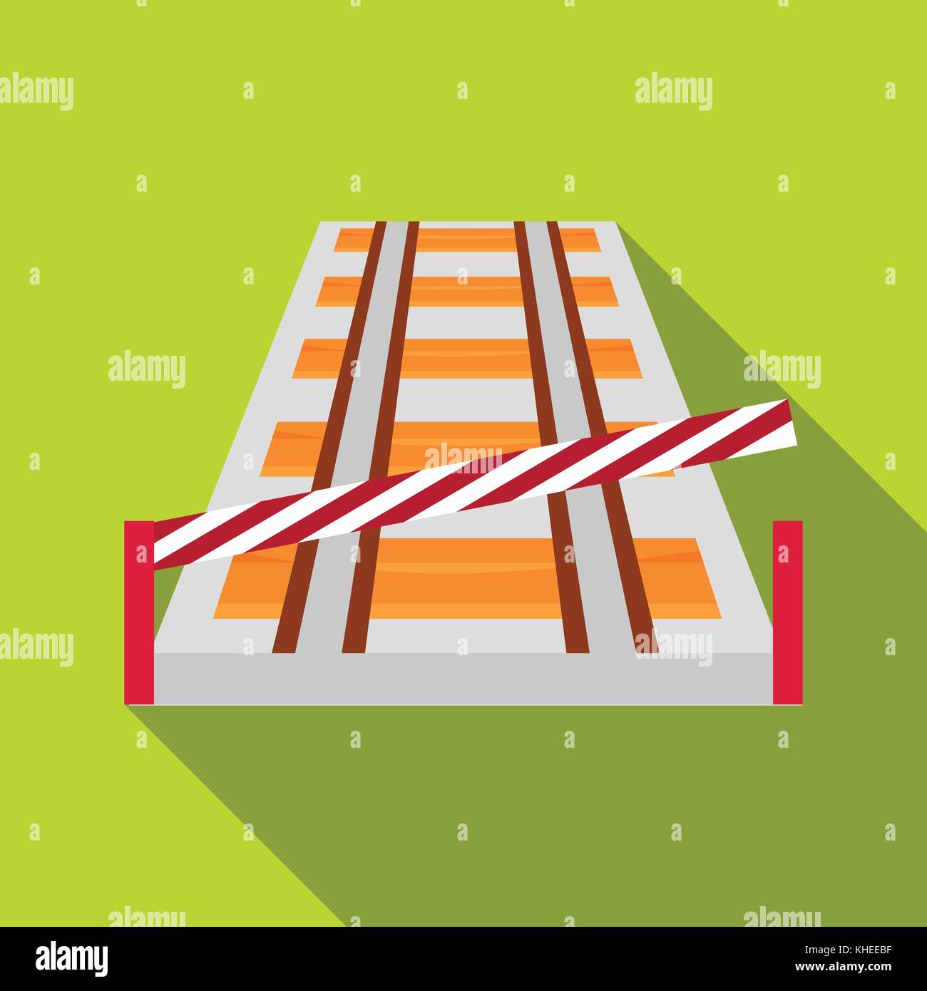 Train barrier icon, flat style Stock Vector Image & Art - Alamy