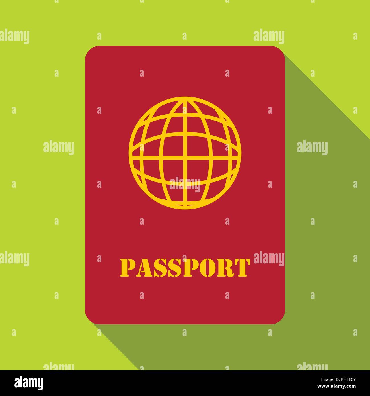 Passport icon, flat style Stock Vector Image & Art - Alamy
