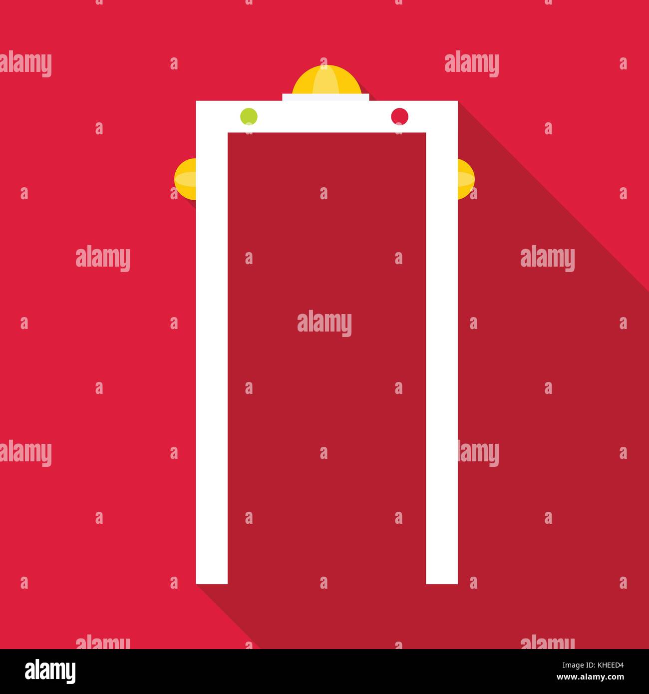 Check on metal detector icon, flat style Stock Vector Image & Art - Alamy