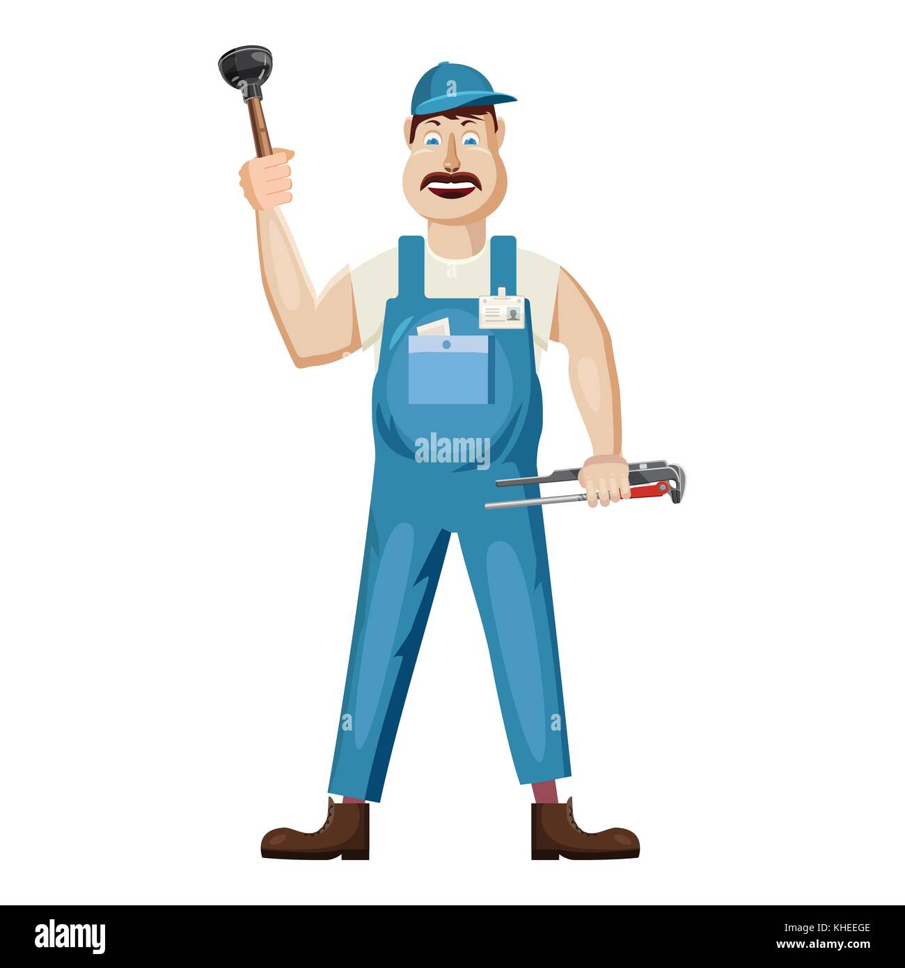 Plumber icon, cartoon style Stock Vector Image & Art - Alamy