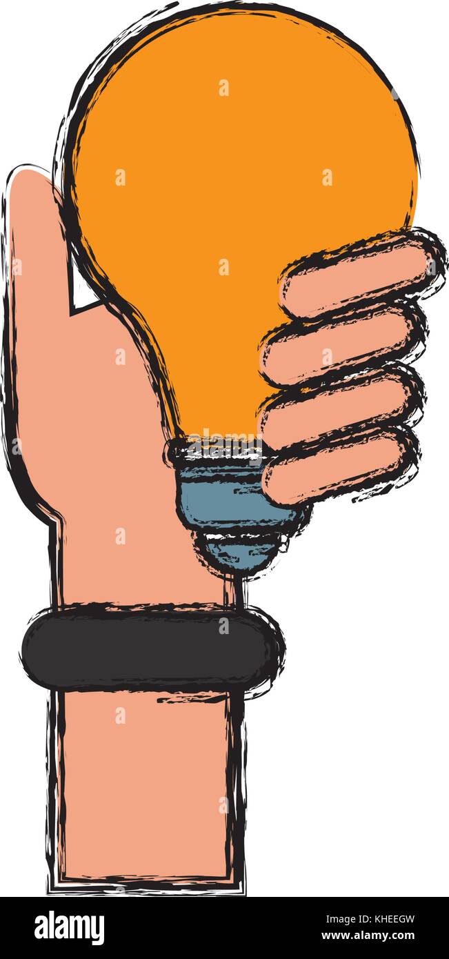hand with bulb light Stock Vector Image & Art - Alamy