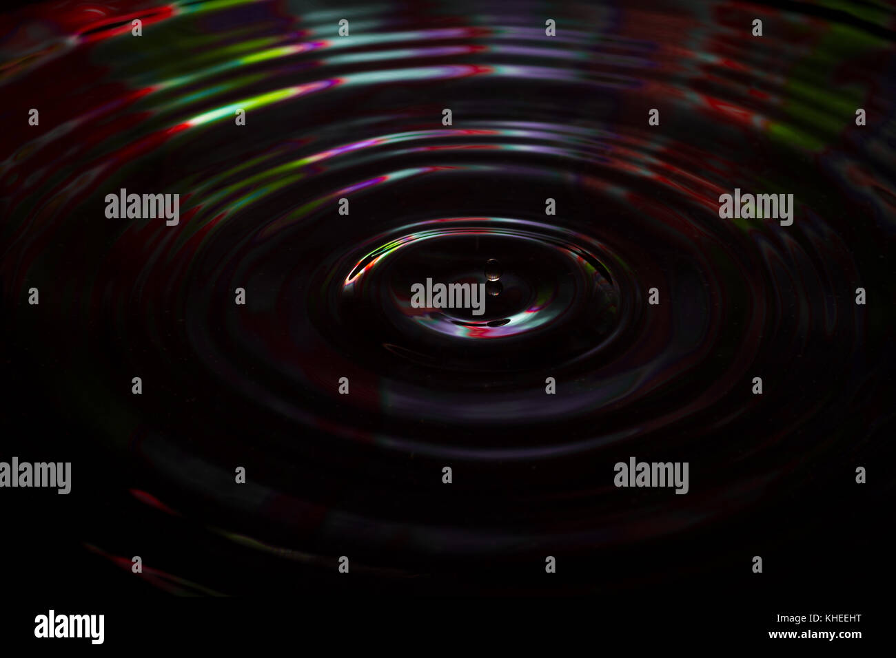 water drop in the dark Stock Photo - Alamy