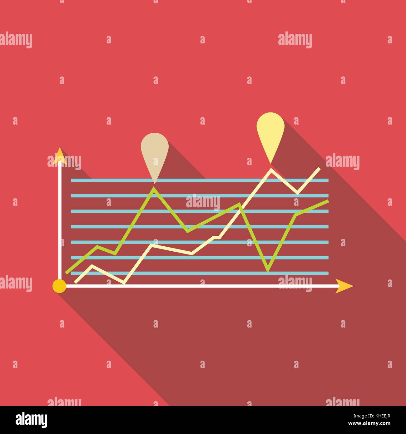 Growth chart infographics icon, flat style Stock Vector Image & Art - Alamy