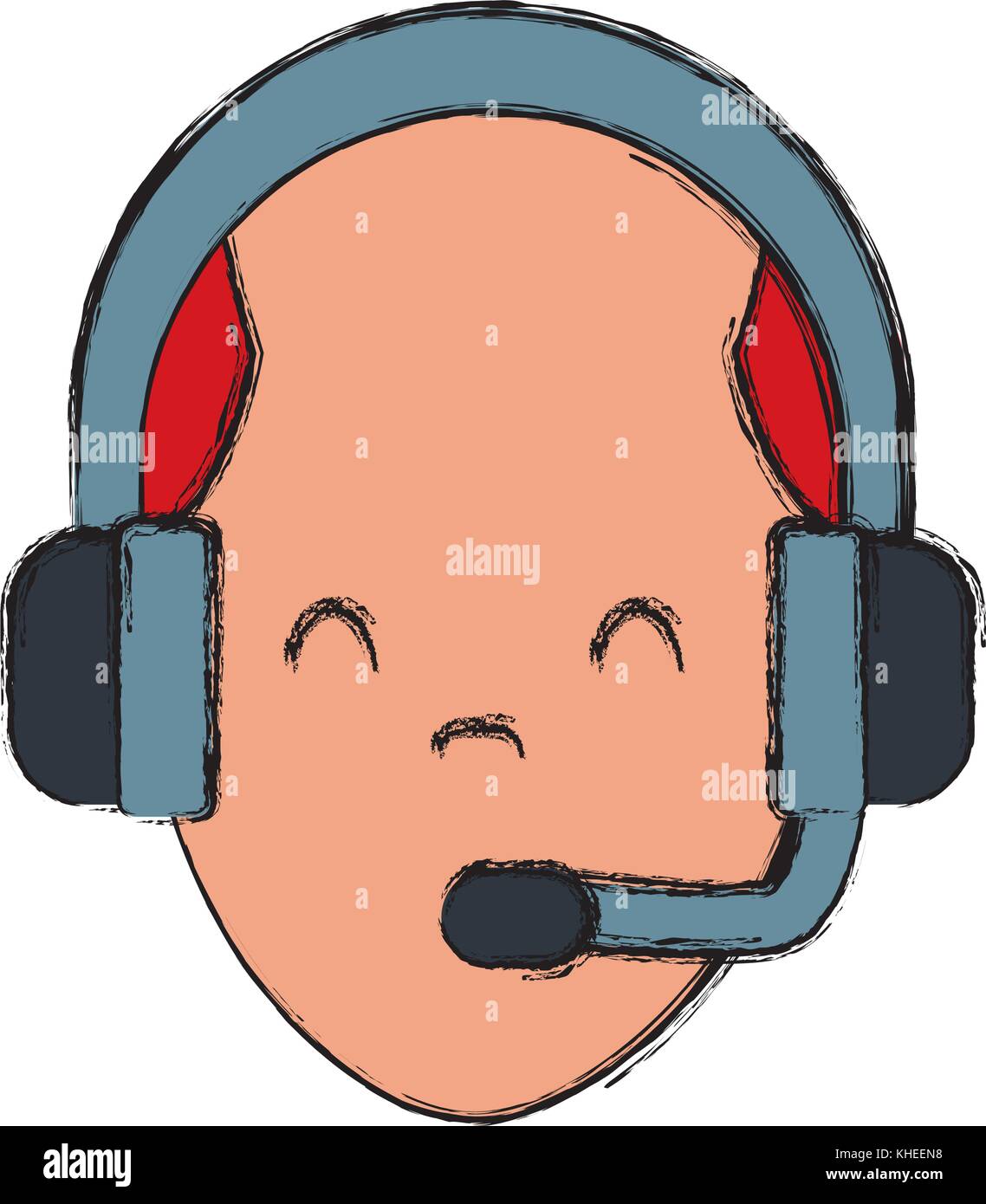 Call center man avatar Stock Vector Image & Art - Alamy