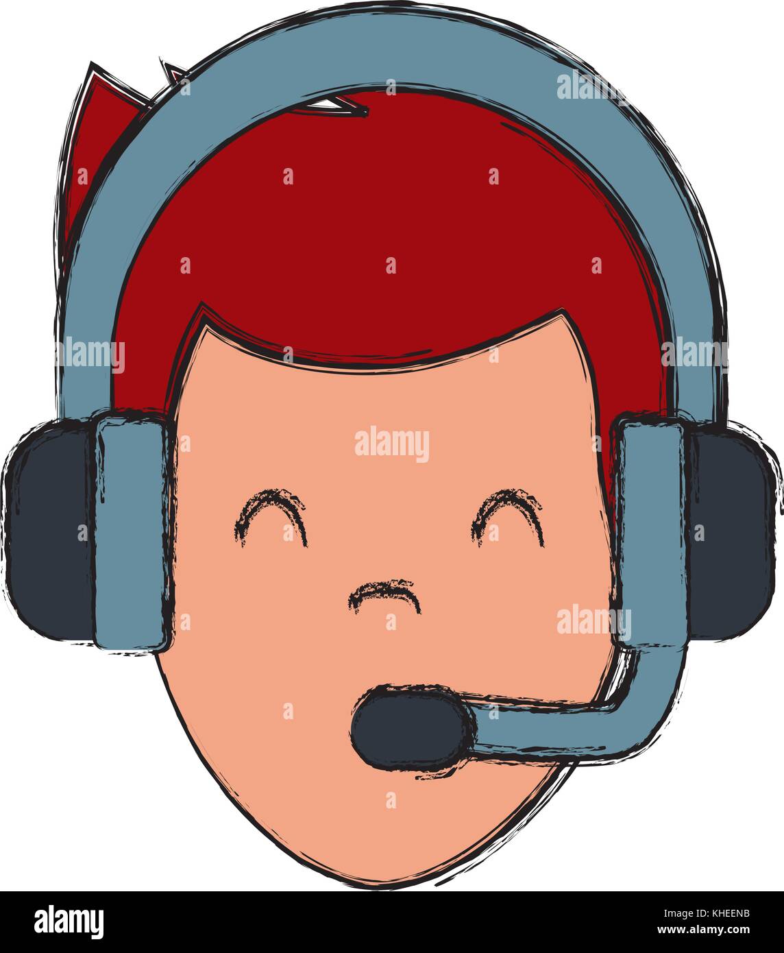 Call center man avatar Stock Vector Image & Art - Alamy
