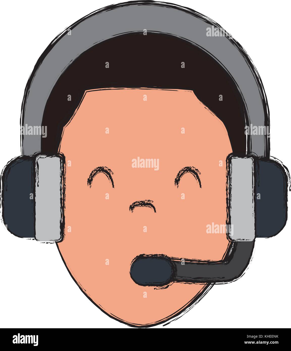 Call center man avatar Stock Vector Image & Art - Alamy