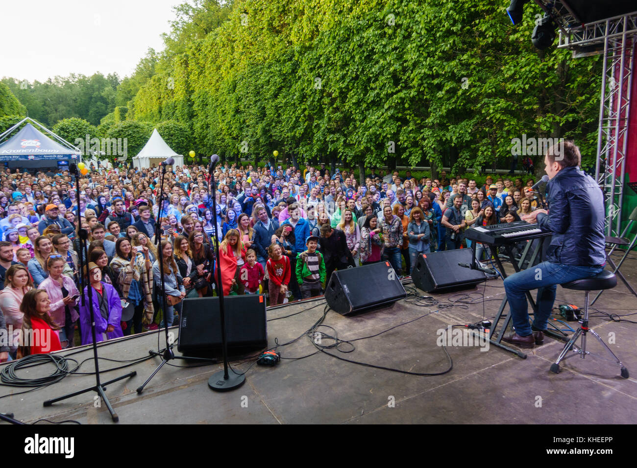 People attend open-air concert on International Jazz Festival "U Stock ...