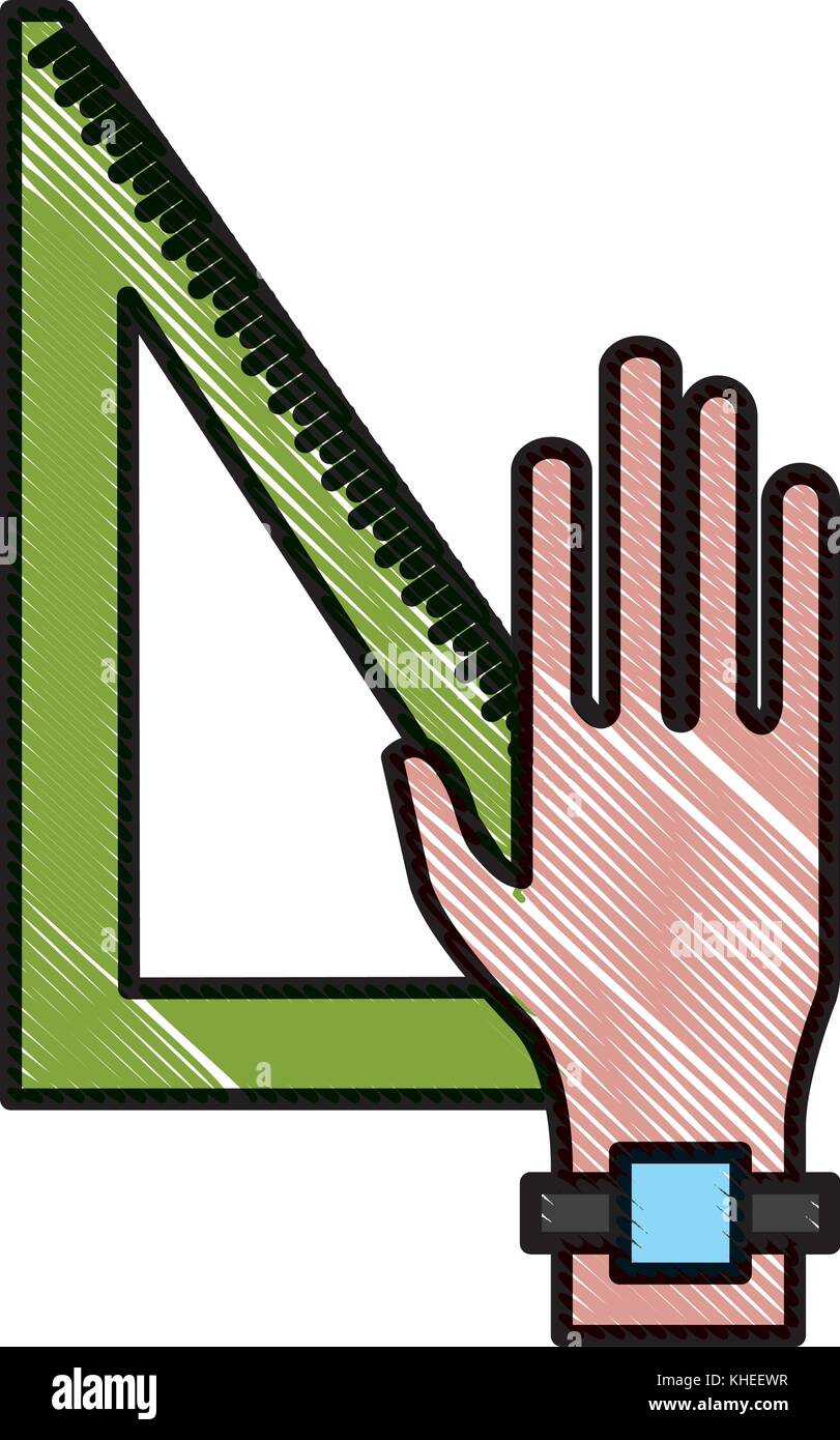 Hand with ruler Stock Vector Image & Art - Alamy