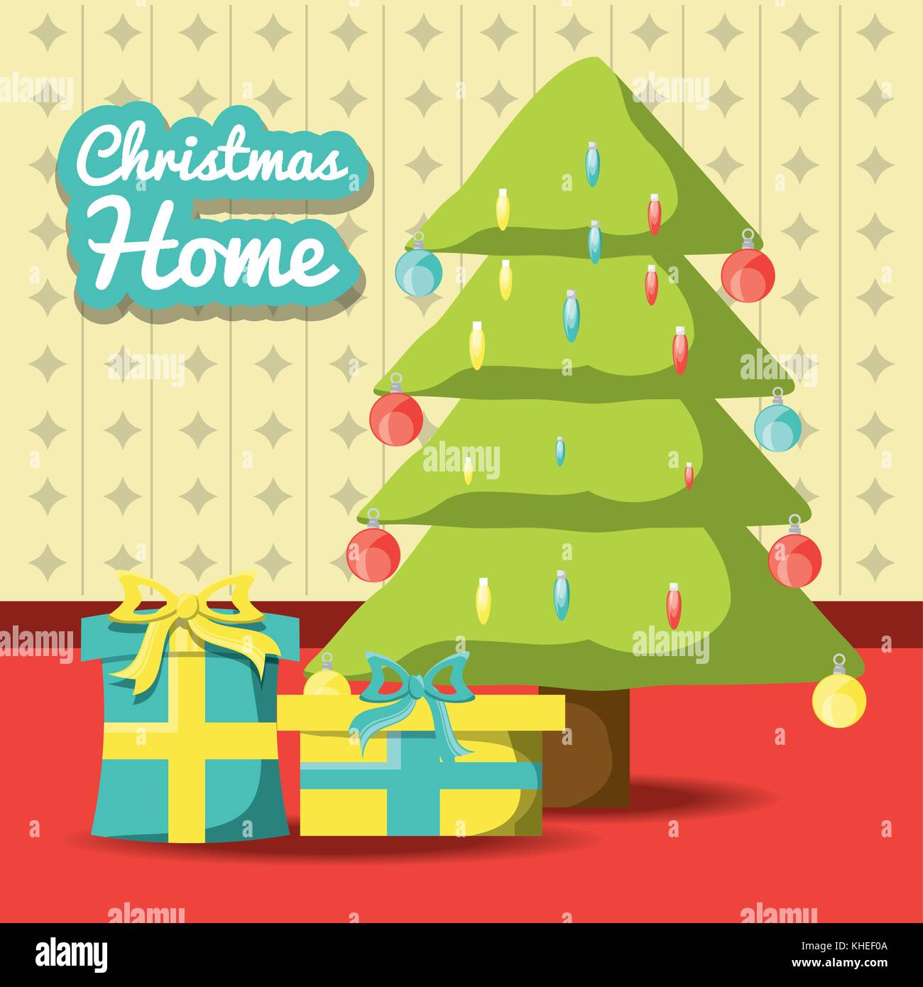 christmas home design Stock Vector Image & Art - Alamy