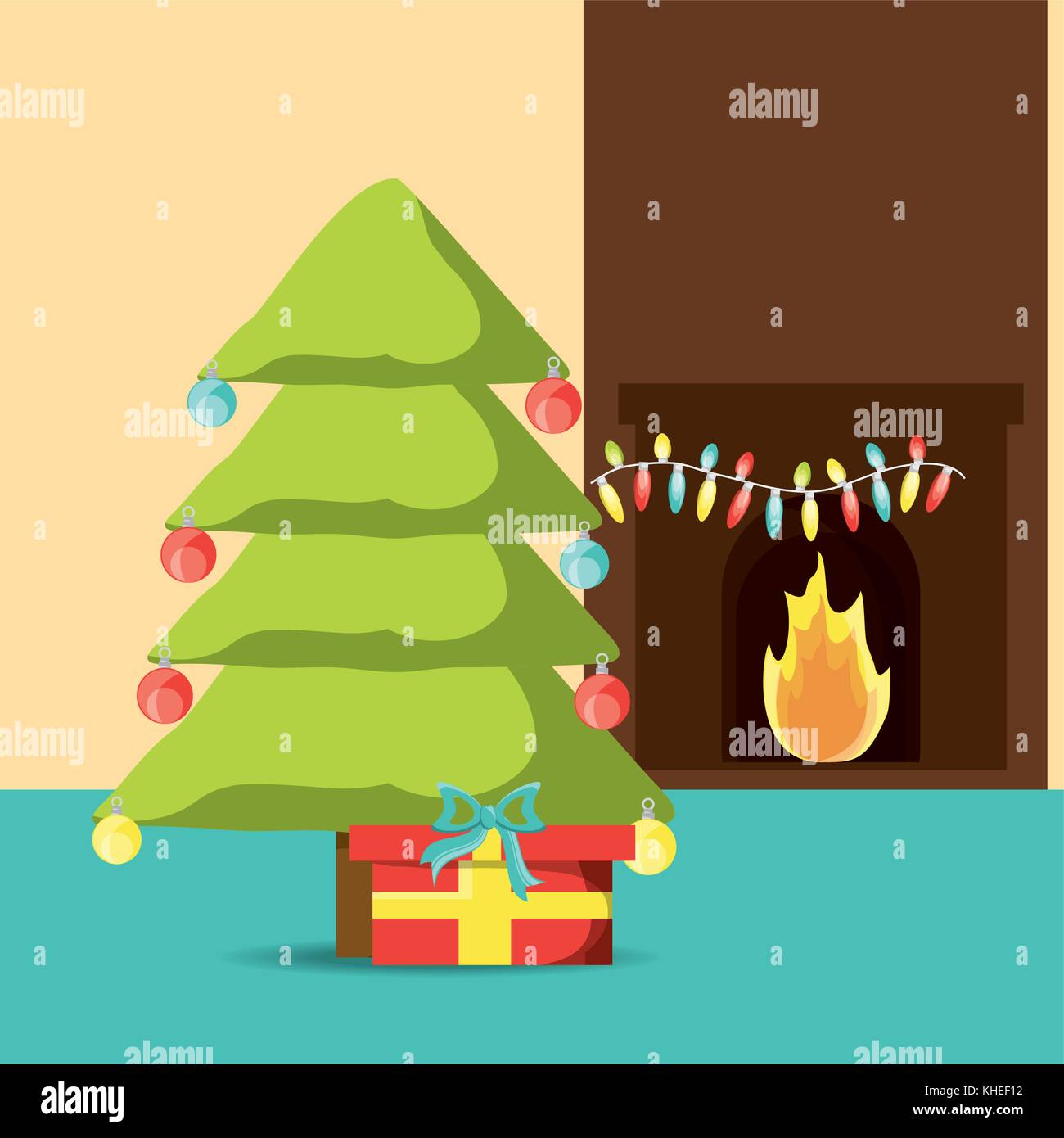 christmas home design Stock Vector Image & Art - Alamy