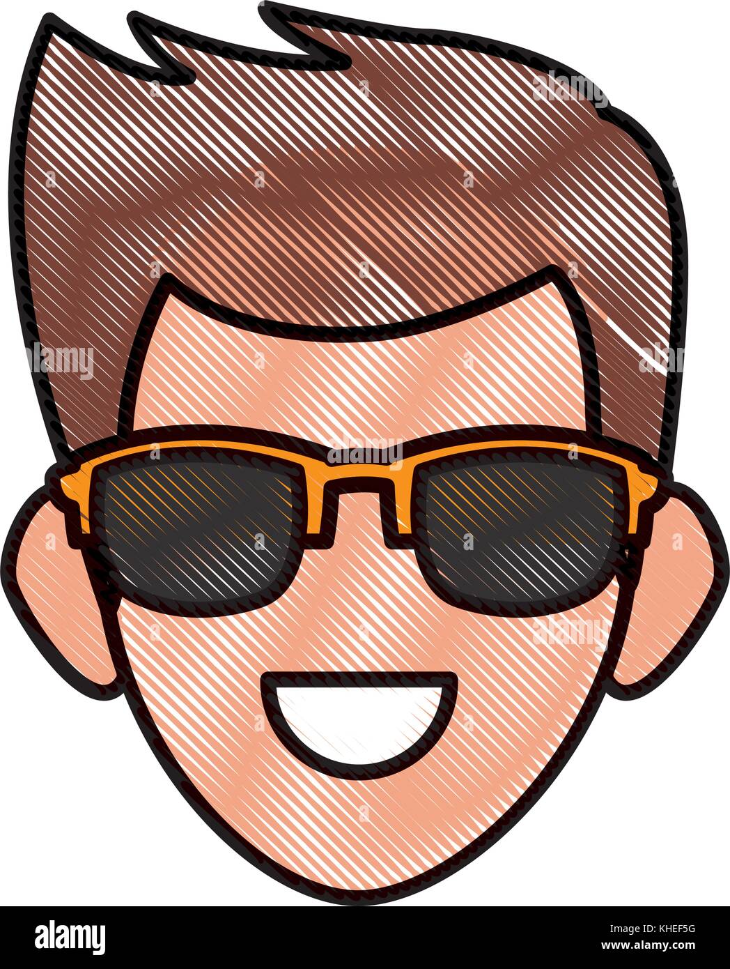 Man Face With Sunglasses Stock Vector Image And Art Alamy