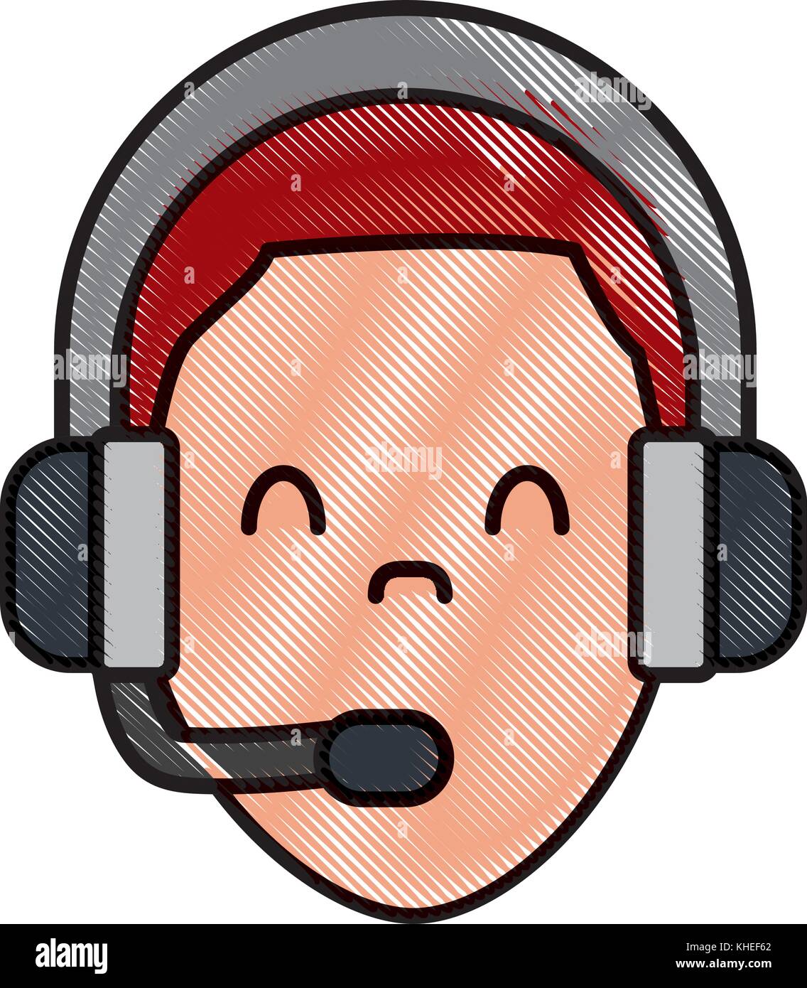 Call center man avatar Stock Vector Image & Art - Alamy