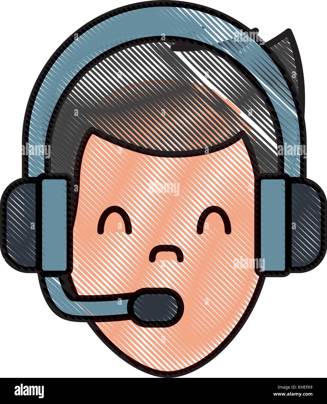 Call center man avatar Stock Vector Image & Art - Alamy