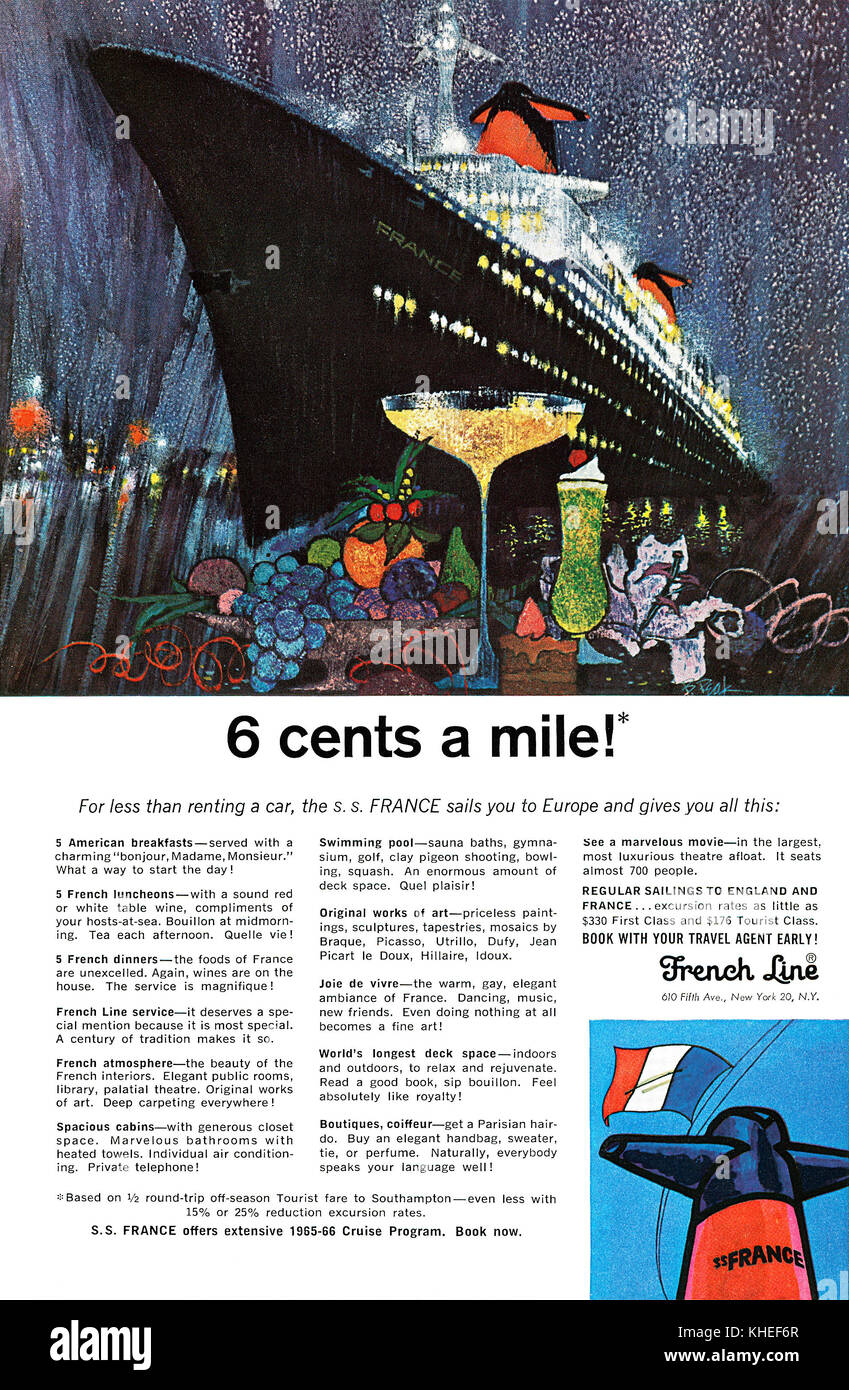 Ss france ship hi-res stock photography and images - Alamy