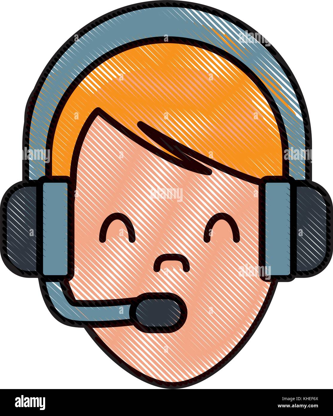 Call center man avatar Stock Vector Image & Art - Alamy