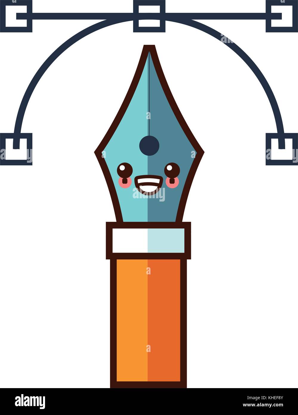 Vector graphic design symbol cute kawaii cartoon Stock Vector Image ...