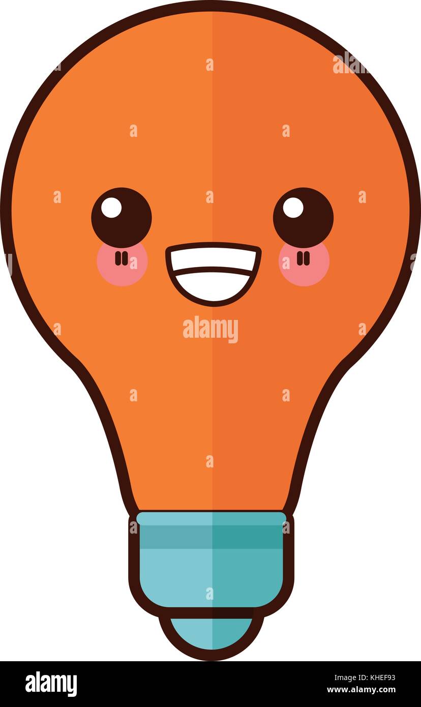 Bulb light energy cute kawaii cartoon Stock Vector Image & Art - Alamy