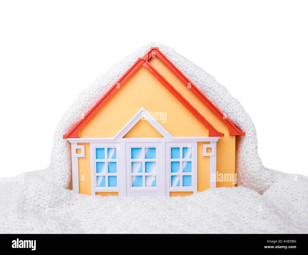 House wrapped with white woolen blanket Stock Photo - Alamy