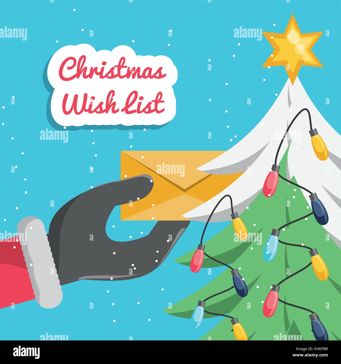 Christmas Wish List Design Stock Vector Image Art Alamy