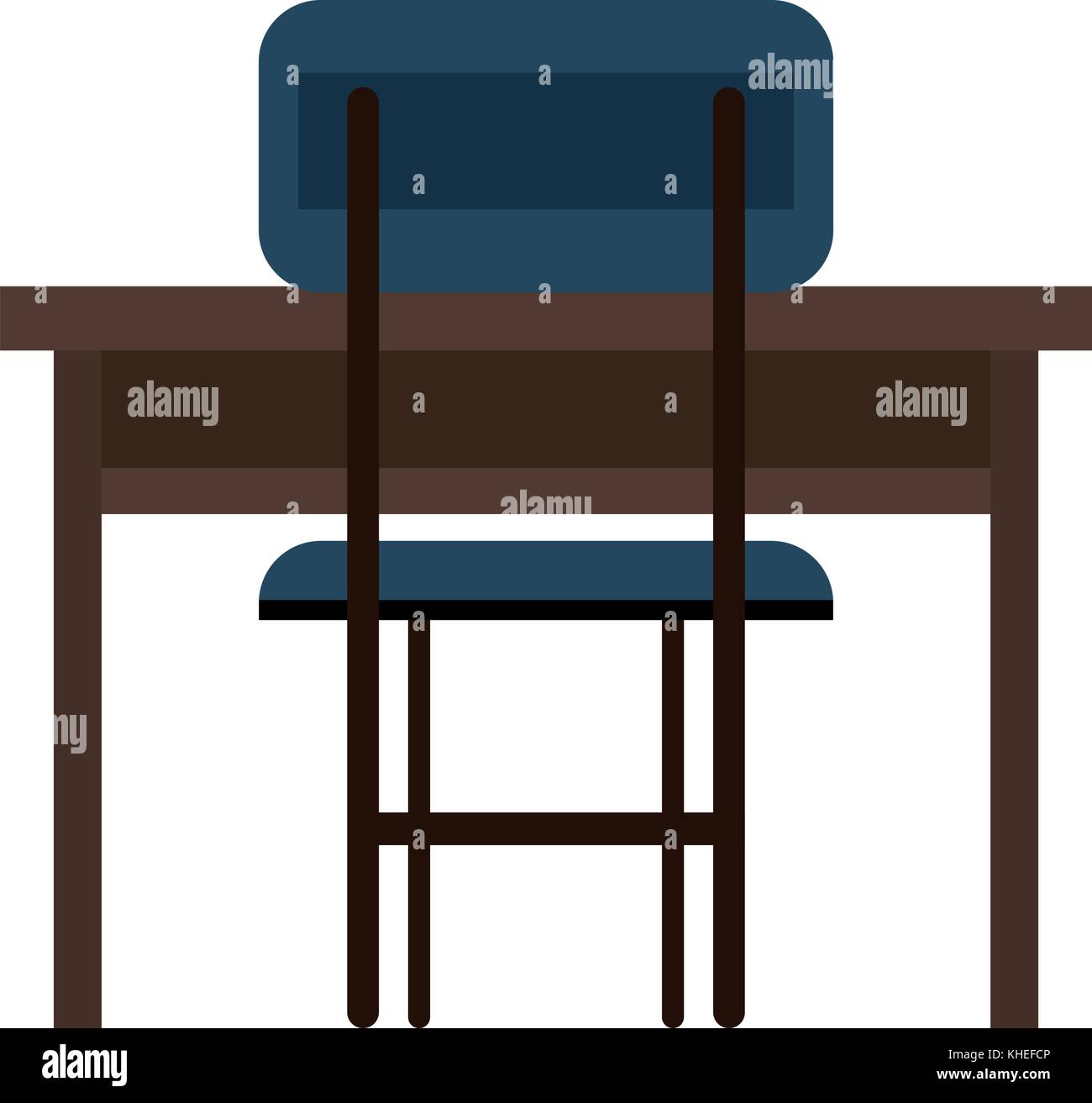 Study desk with chair Stock Vector Image & Art - Alamy