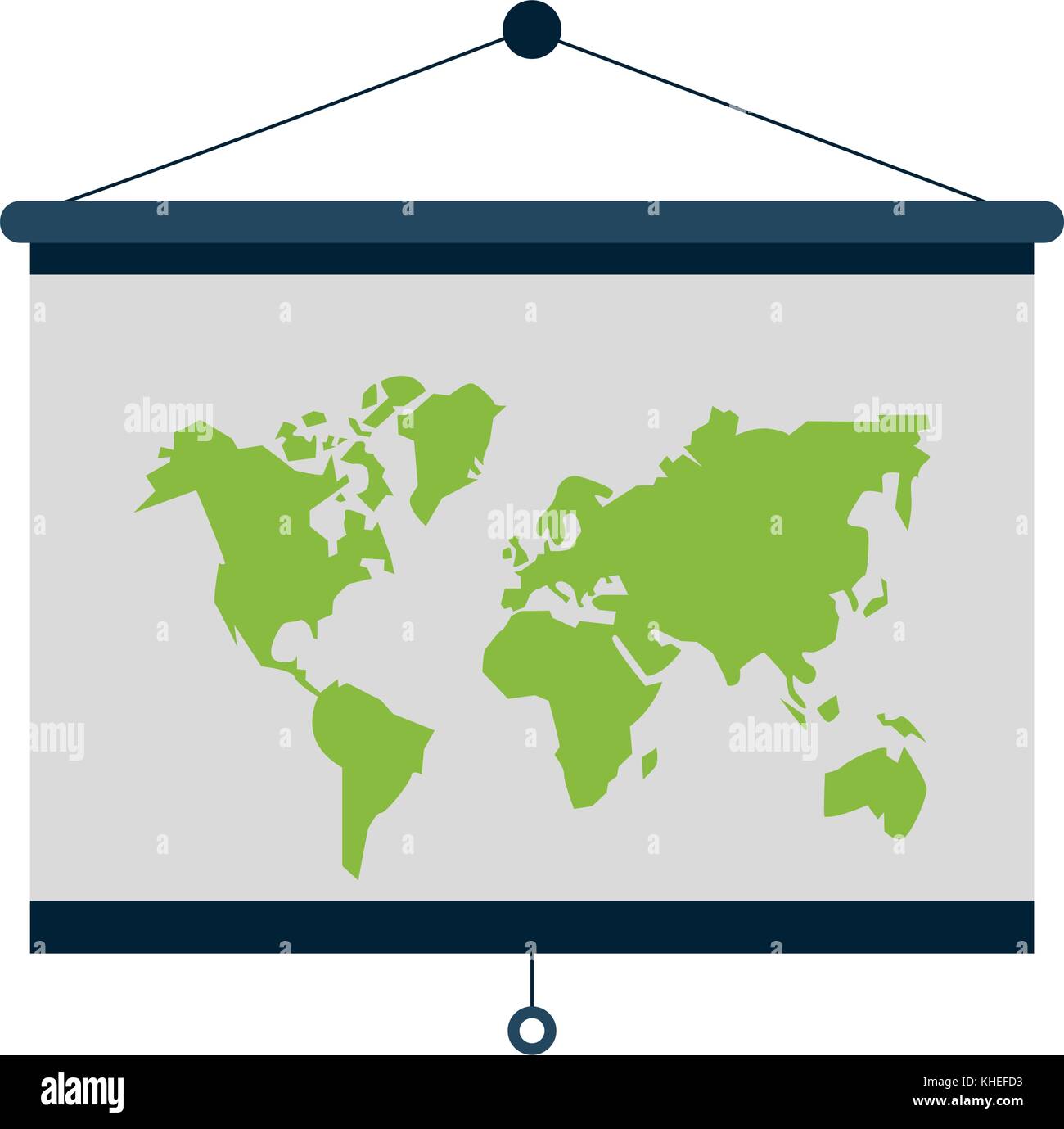 Map hanging Stock Vector Images - Alamy